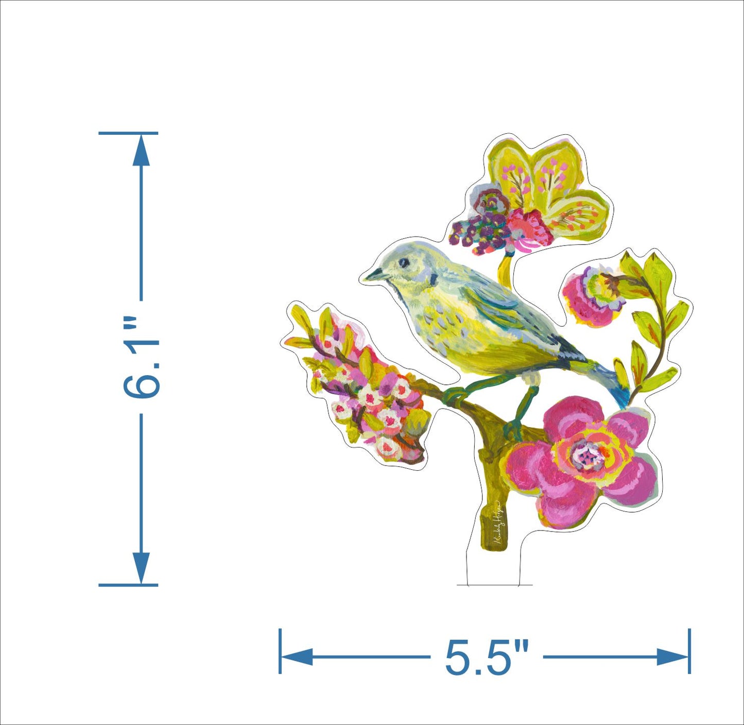 Purple Poppy Mallow Warbler | 0.25in. Acrylic Floral – Kimberly Hodges ...